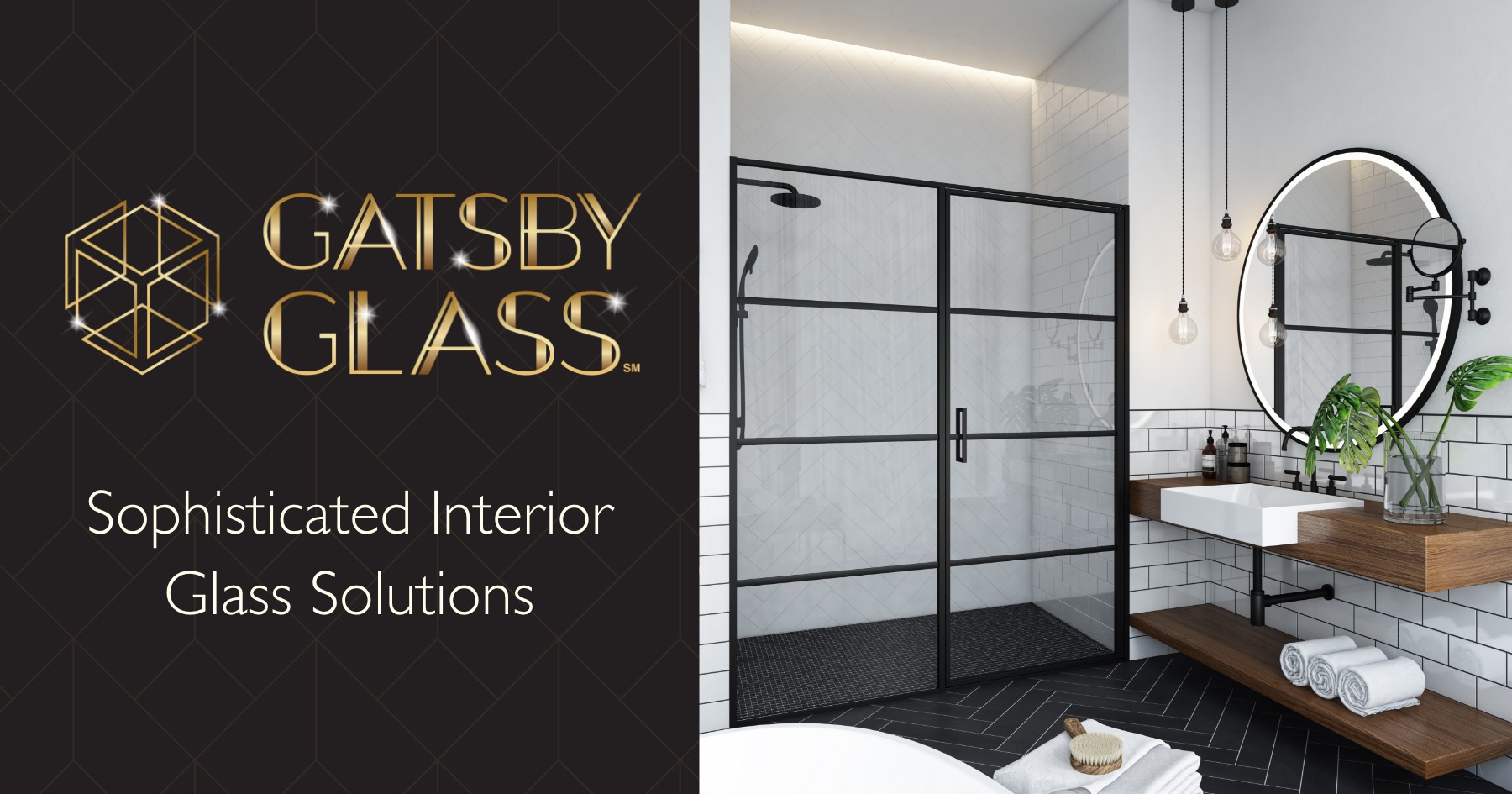 South Austin Custom Shower Door Glass Gatsby Glass